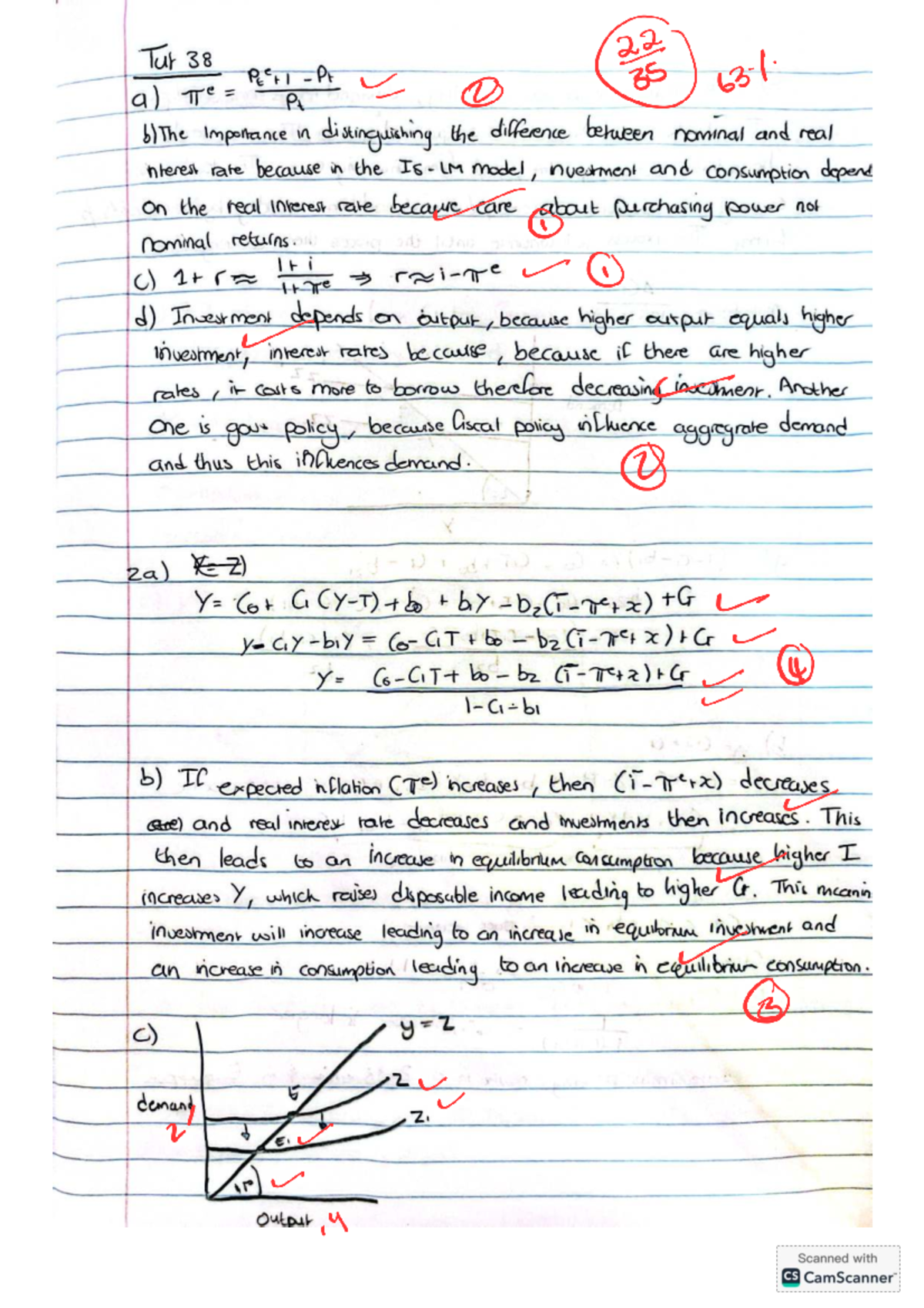 TUT 2 ECO2004 Marked Notes on Nominal vs Real Interest Rates - Studocu