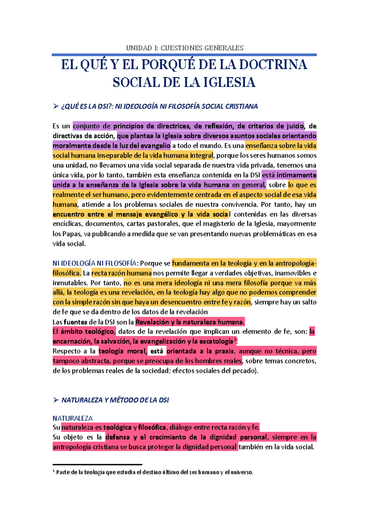Unidad I: Cuestiones Generales de la DSI - Studocu