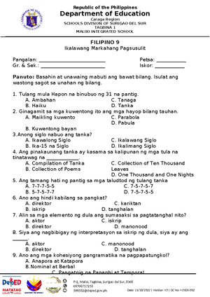 lesson 4 activity - Isang araw, sa aming paaralan, nagkaroon ng isang ...