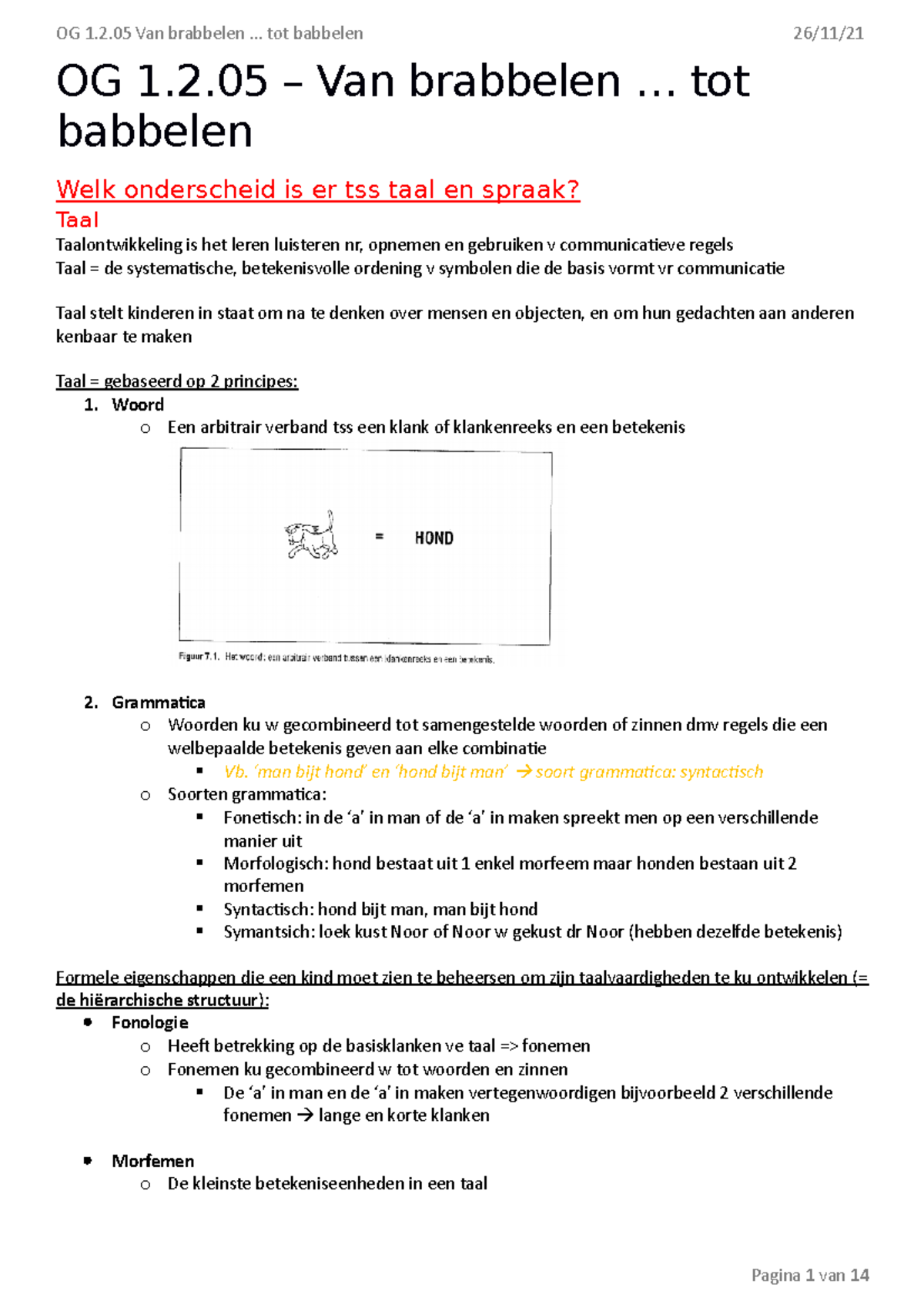 OG 1.2.05 Van brabbelen … tot babbelen - OG 1.2 – Van brabbelen ... tot ...