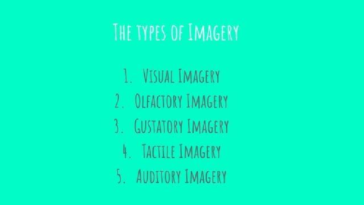 Types of Imagery: Visual, Olfactory, Gustatory, Tactile, Auditory - OG ...