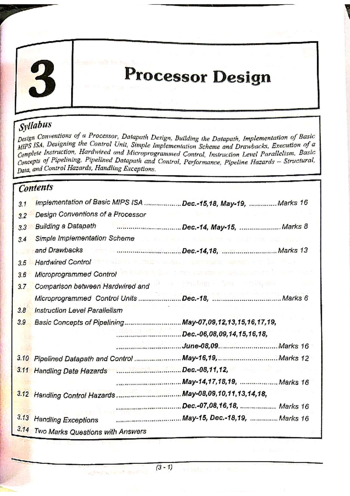 COA Unit-3: Processor Design and MIPS Implementation Study Notes - Studocu