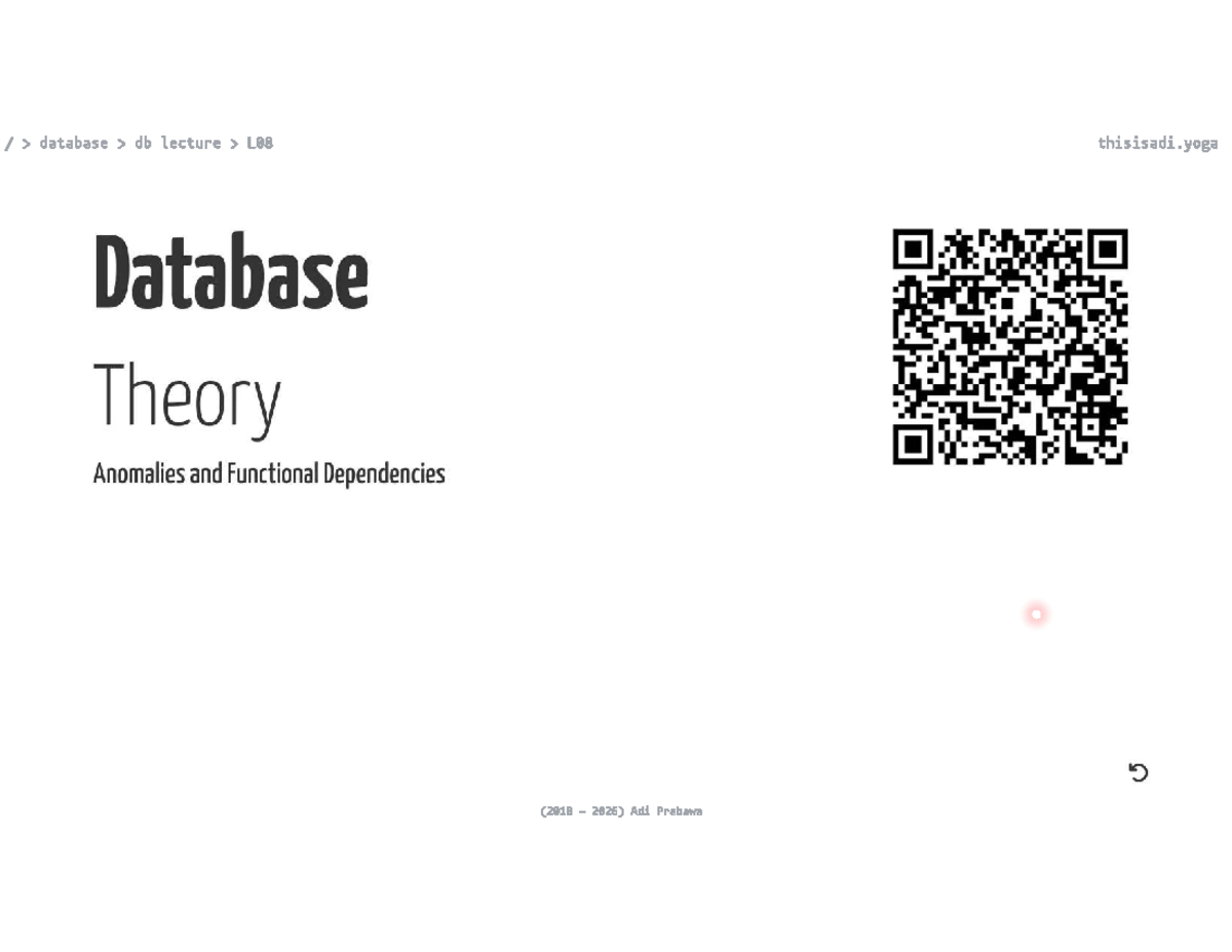 Database DB Lecture L08: Anomalies & Functional Dependencies - Studocu