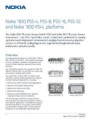 Nokia 7750 SR-s Service Router Data Sheet - 1 Data sheet 7750 SR-1s ...