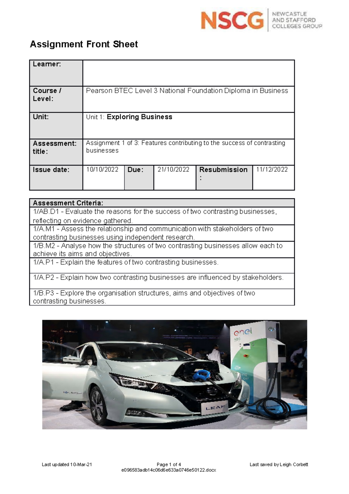Unit 01 Assignment 1 Features Contributing To The Success Of Contrasting Businesses