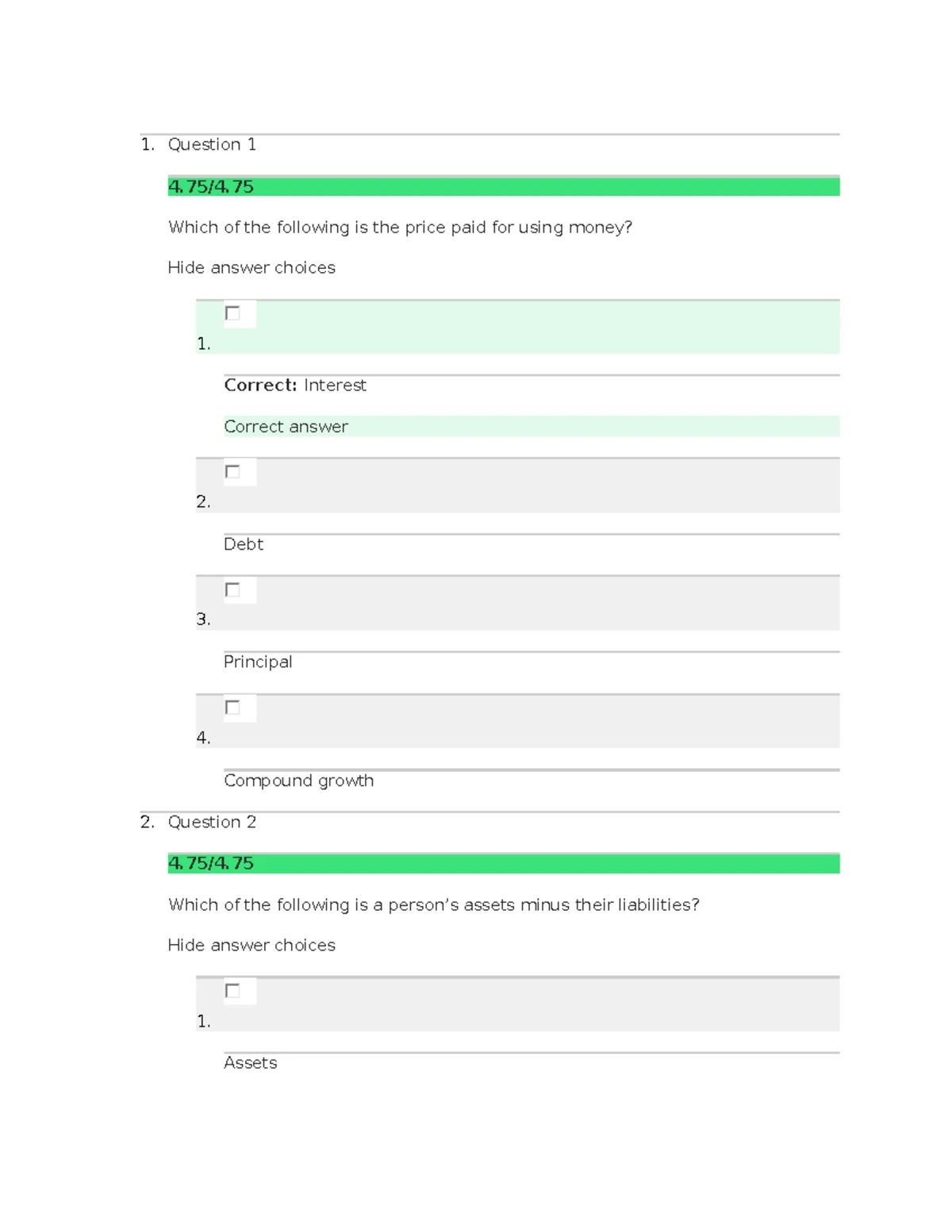 Wk 3 Summative Assessment Credit and Debt in Your Financial Decisions ...