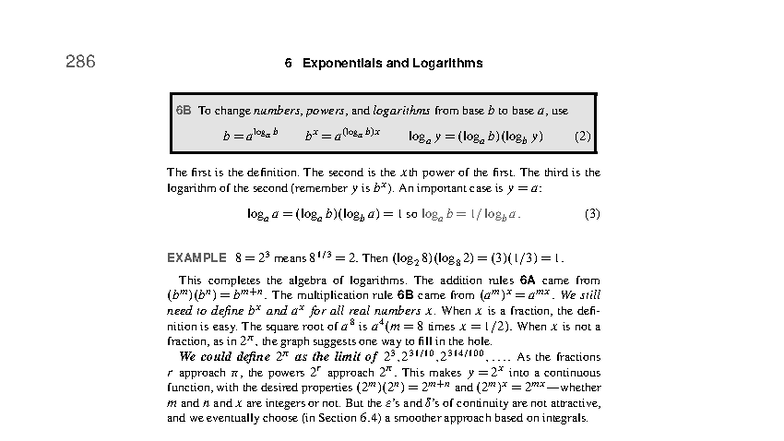 CH6 Part 02 - Calculus Notes: Exponentials & Logarithms - Studocu