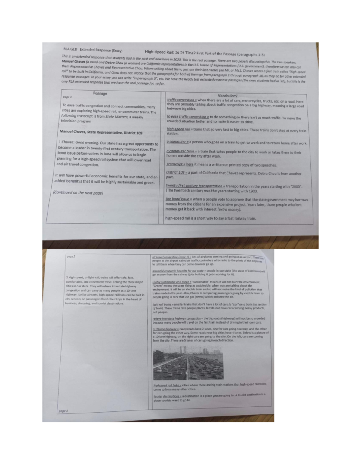 RLA GED Extended Response: High-Speed Rail Debate - Essay Analysis ...