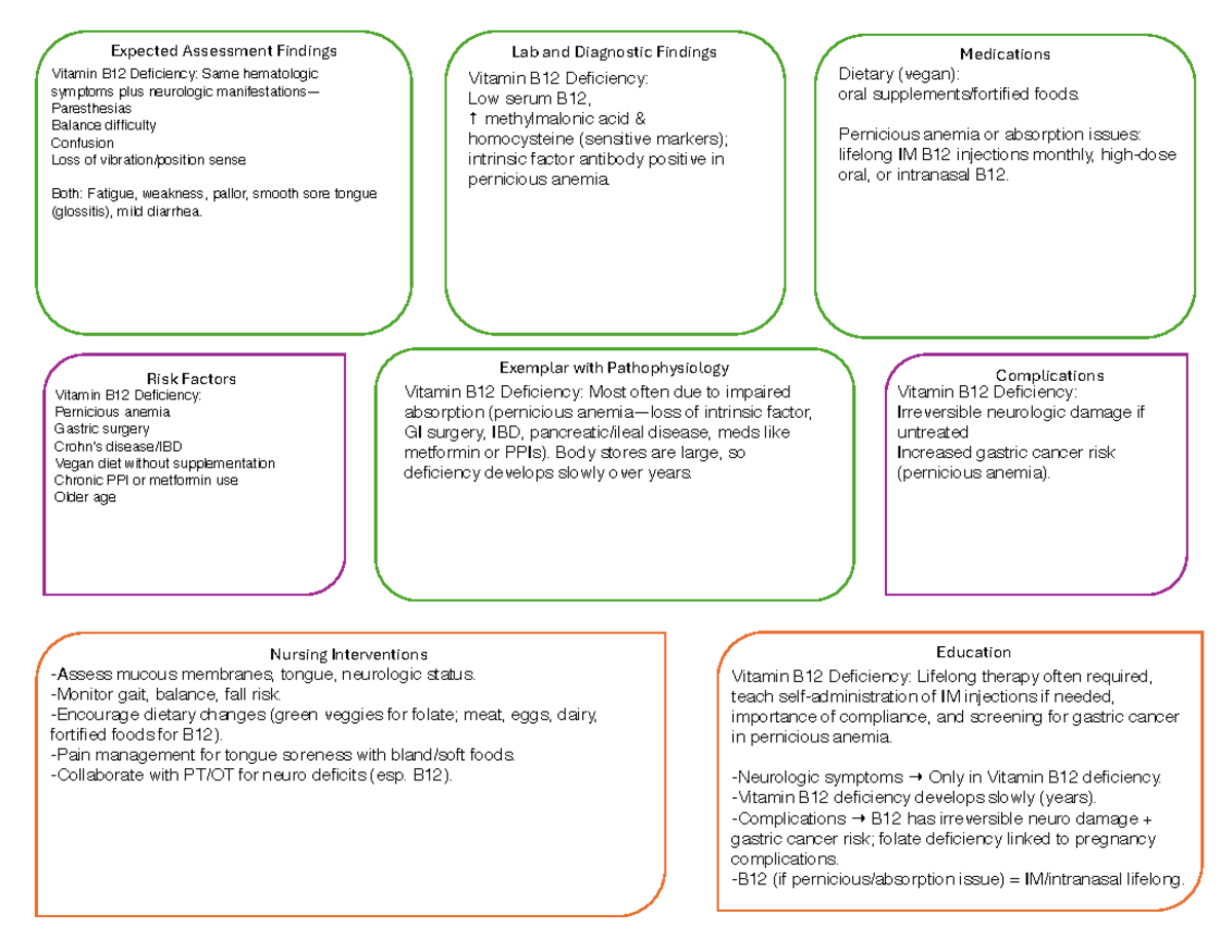 B12 CM - Concept Map on Vitamin B12 Deficiency Assessment and ...