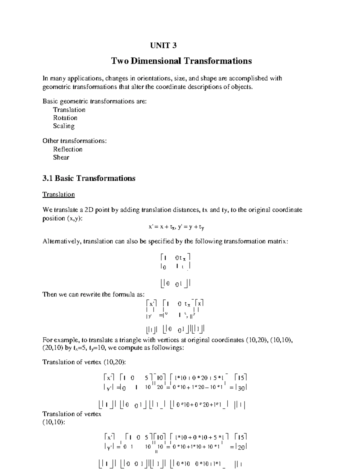Computer-Graphics U2 - Lecture notes 1 - UNIT_- 2 Scan-Line Polygon ...