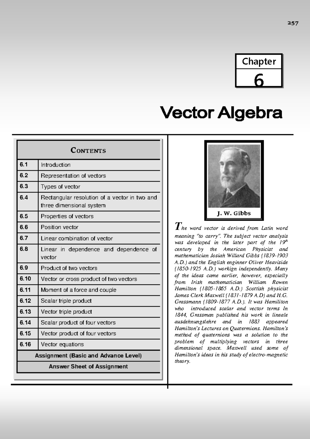 257 Vector Algebra Chapter 6: Comprehensive Guide - Studocu