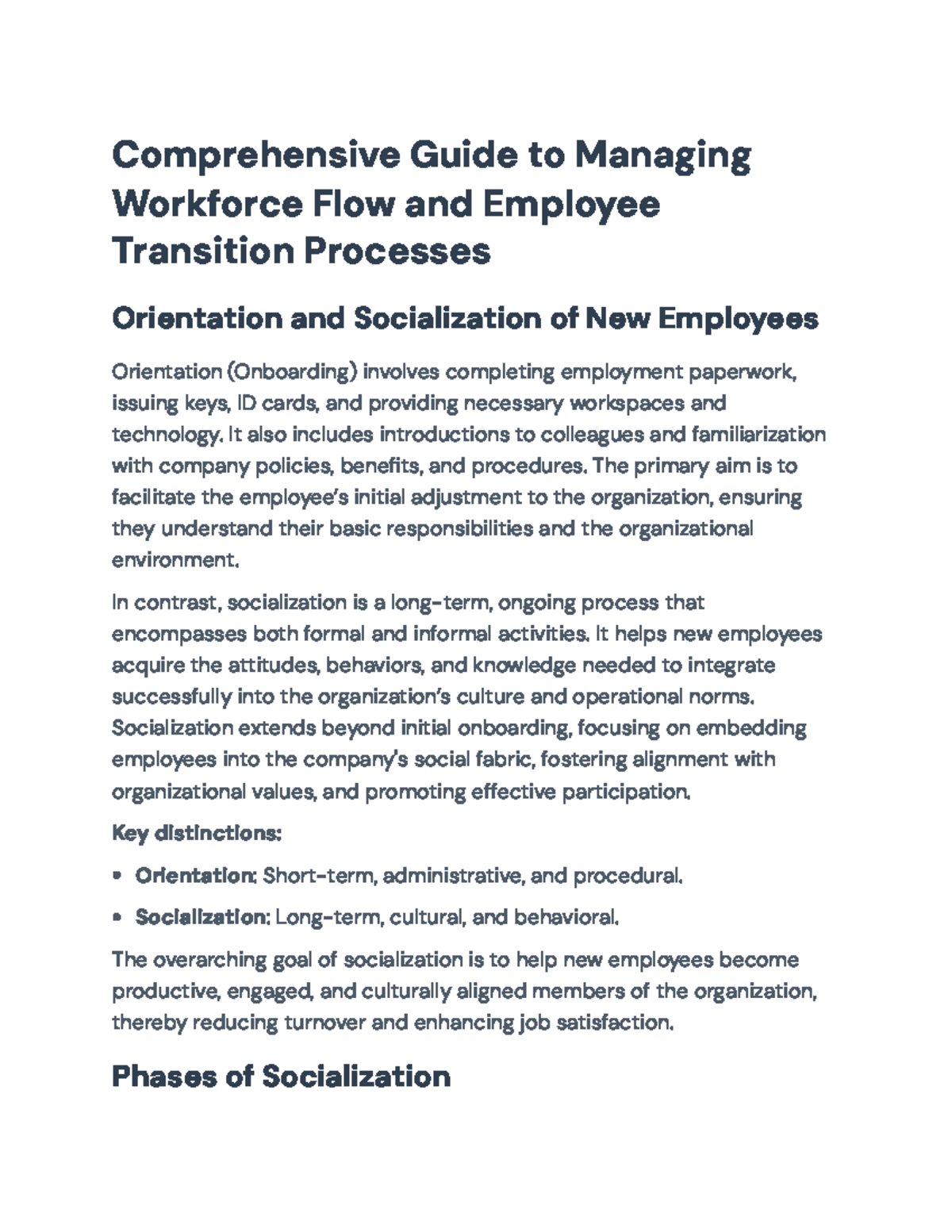 Comprehensive Guide to Managing Workforce Flow & Employee Transition ...