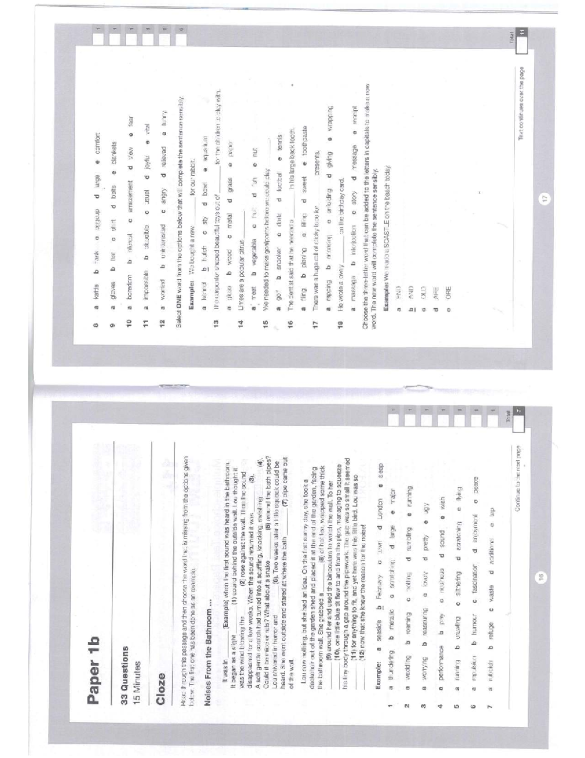 CEM Vocab 2 Practice Exam - Paper 1b Questions and Answers - Studocu