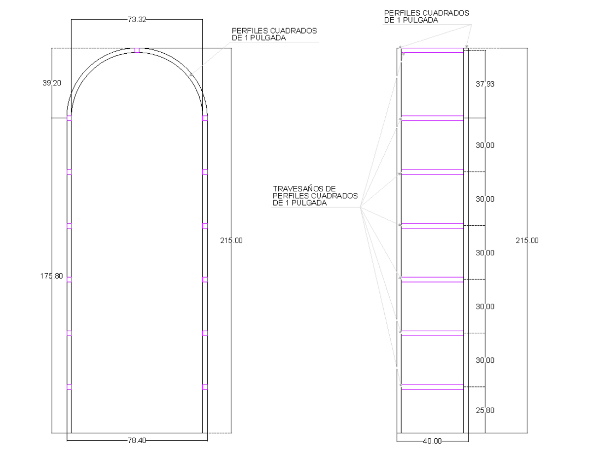 ARCO Jardín - An example of drawing a arc for a garden - Dibujo Técnico ...