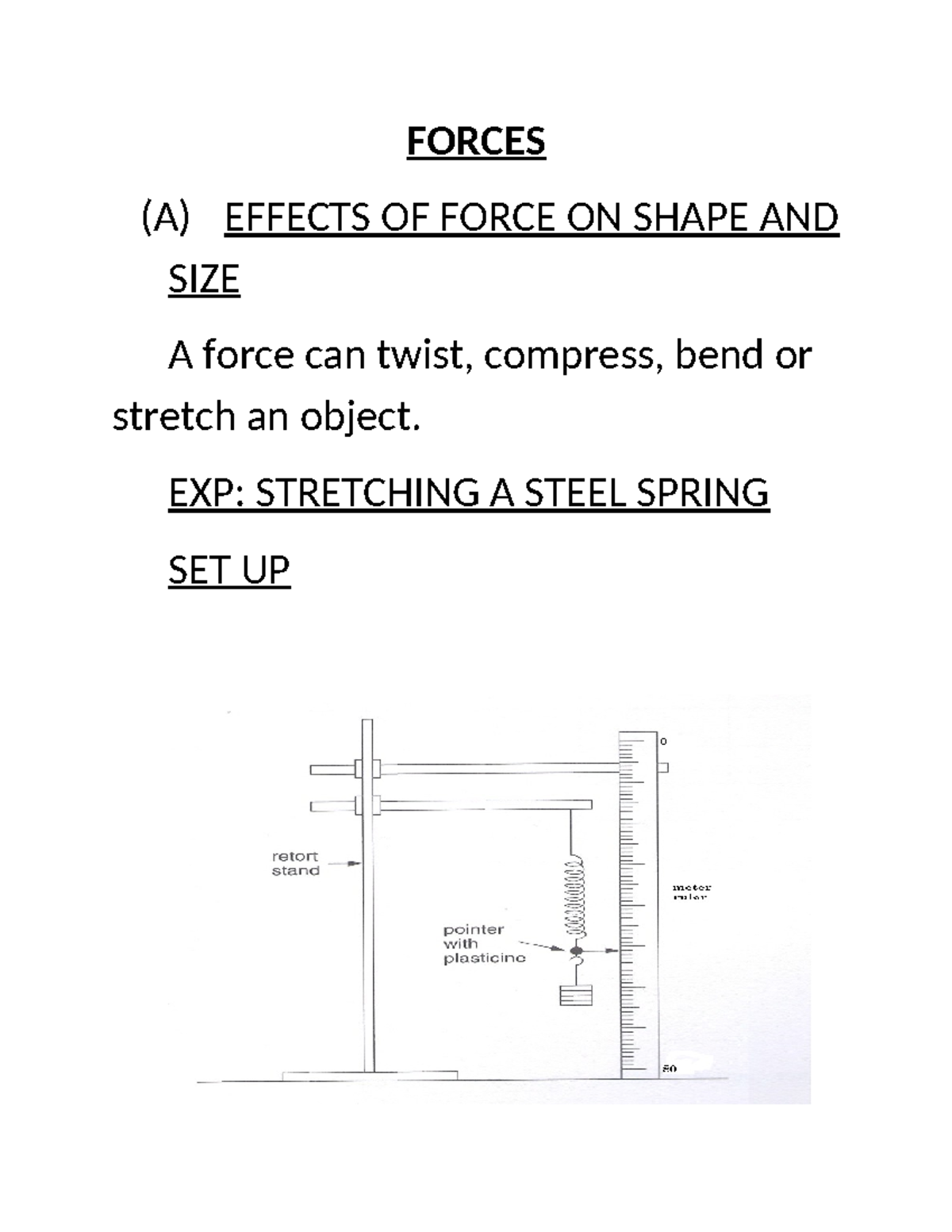Forces - Effects on Shape, Size, and Motion (BGcse Syllabus Form 4 & 5 ...