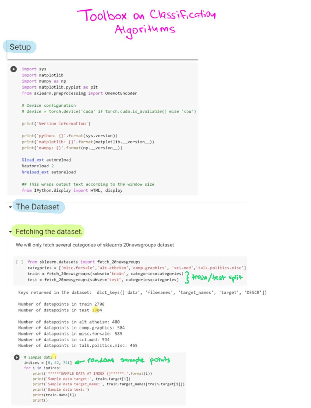 Coding Demos Classification - train test split random sample points to ...