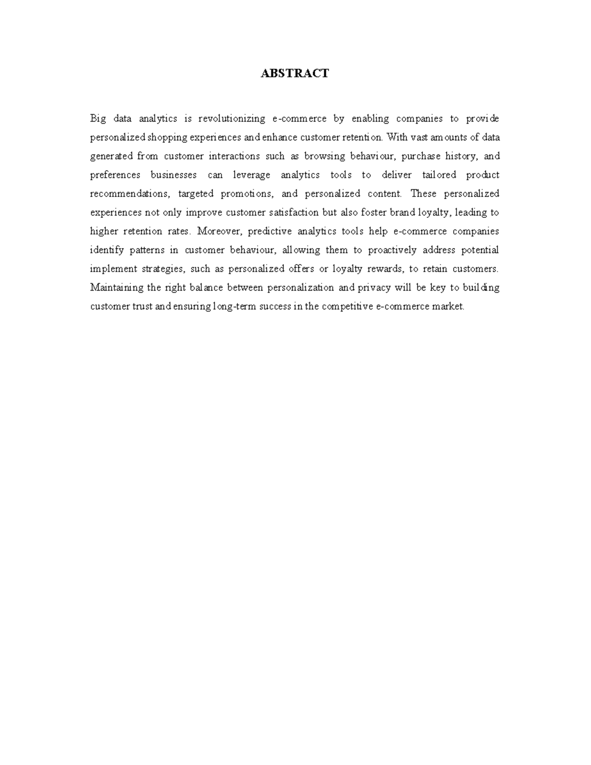 Seminar content page - a report for big data analysis - ABSTRACT Big ...