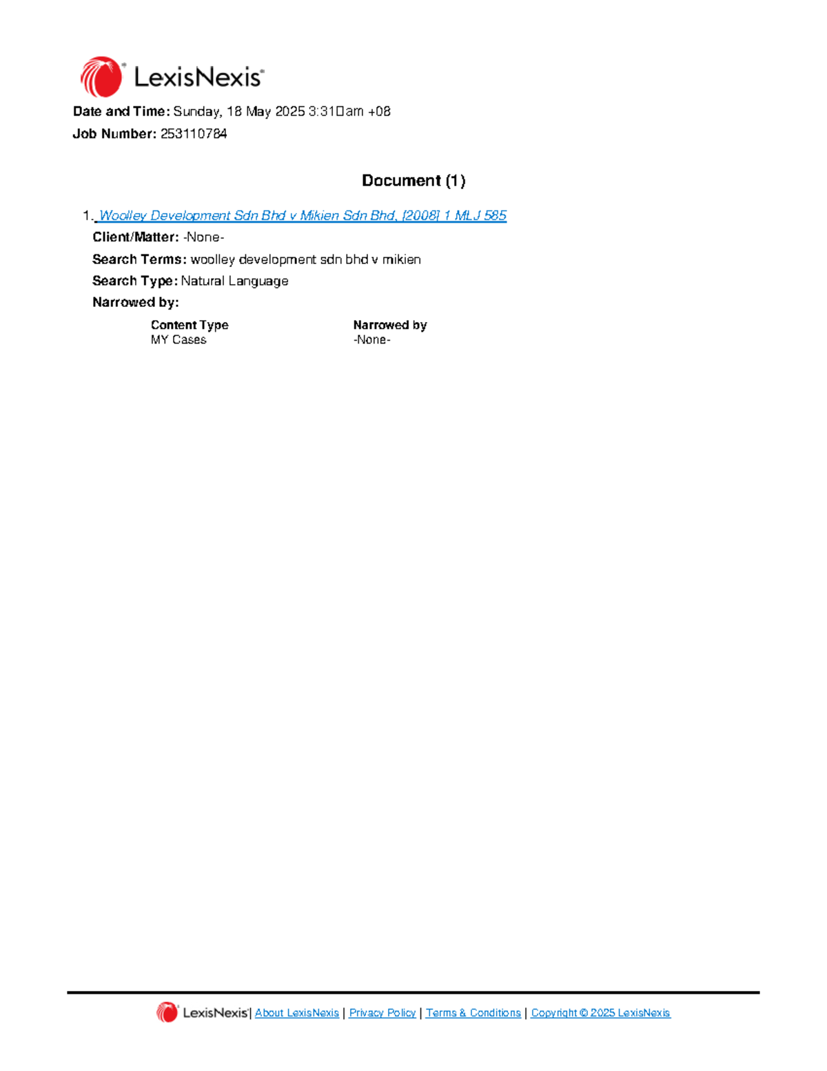 Case Study: Woolley Development Sdn Bhd v Mikien Sdn Bhd [2008] 1 MLJ ...