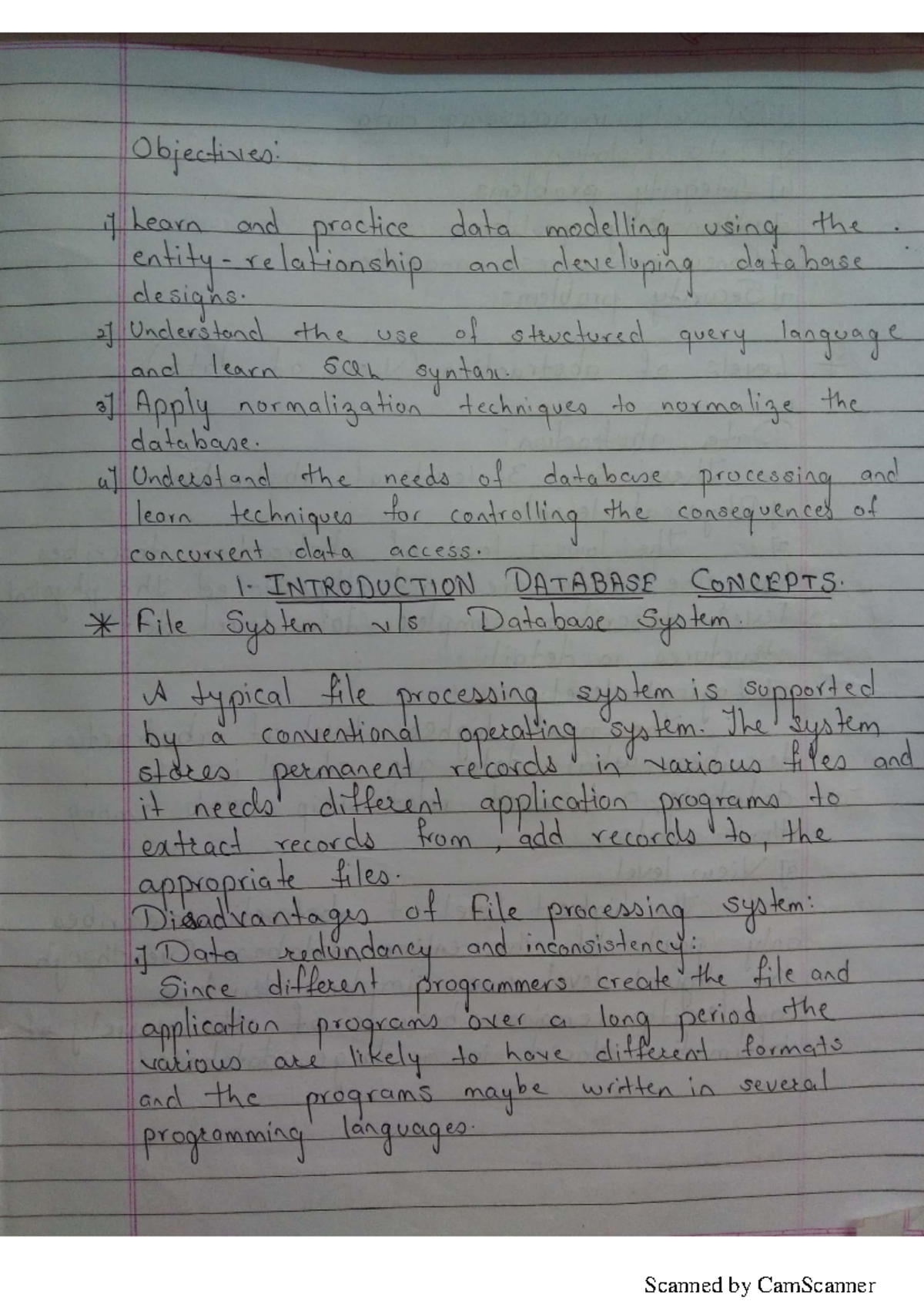 DBMS Lecture Notes - Key Concepts and Principles - Studocu