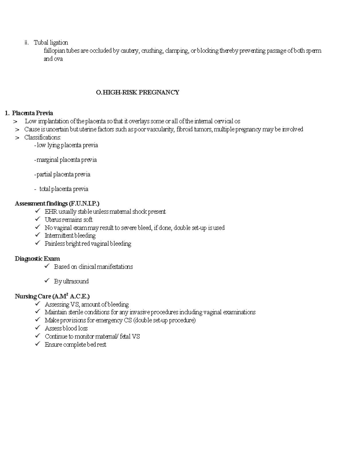 Part 2: MCN - Maternal and Child Health Notes - Studocu