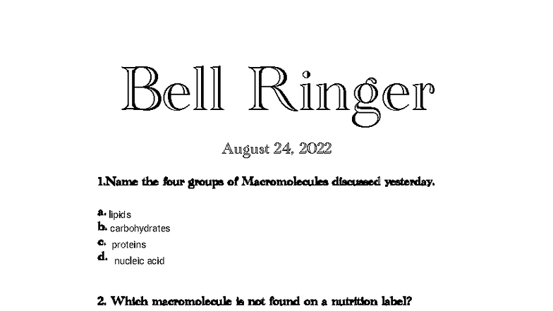 Ivan Smith - Bell Ringers 8-24-22 - Bell Ringer August 24, 2022 1 the ...