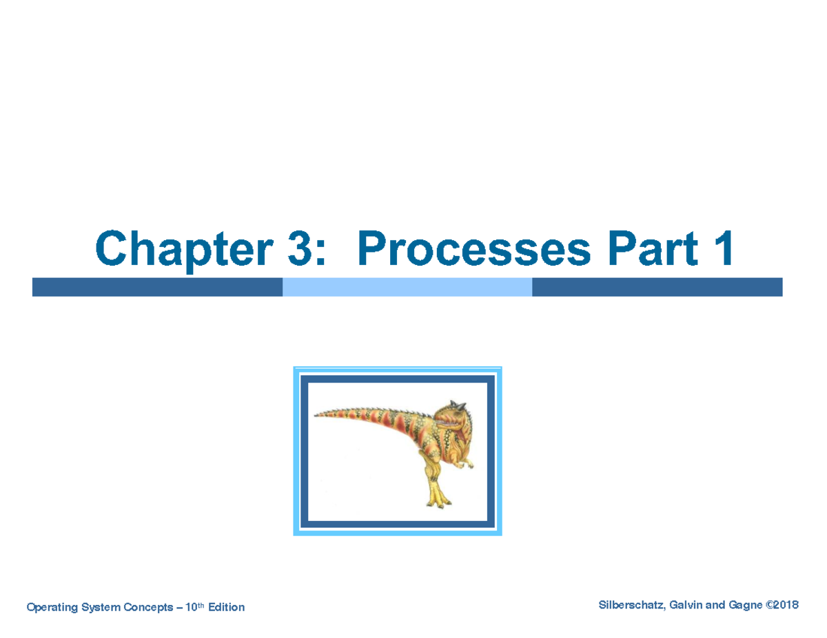 Chapter 3: Processes Part 1 - OS Concepts (CS 101) - Studocu
