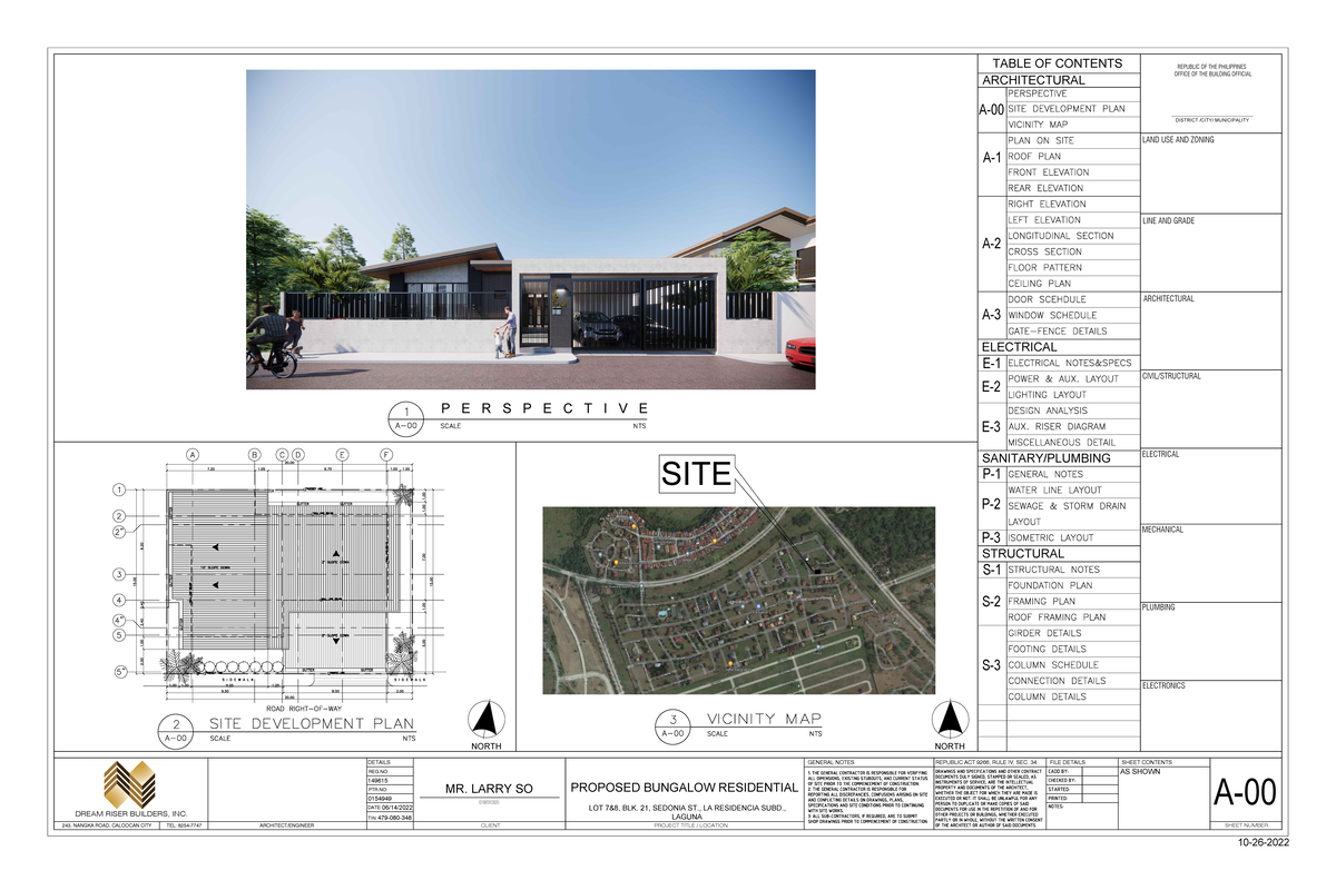 Proposed Bungalow Residential Building Plans (PTR No: 0154949) - Studocu