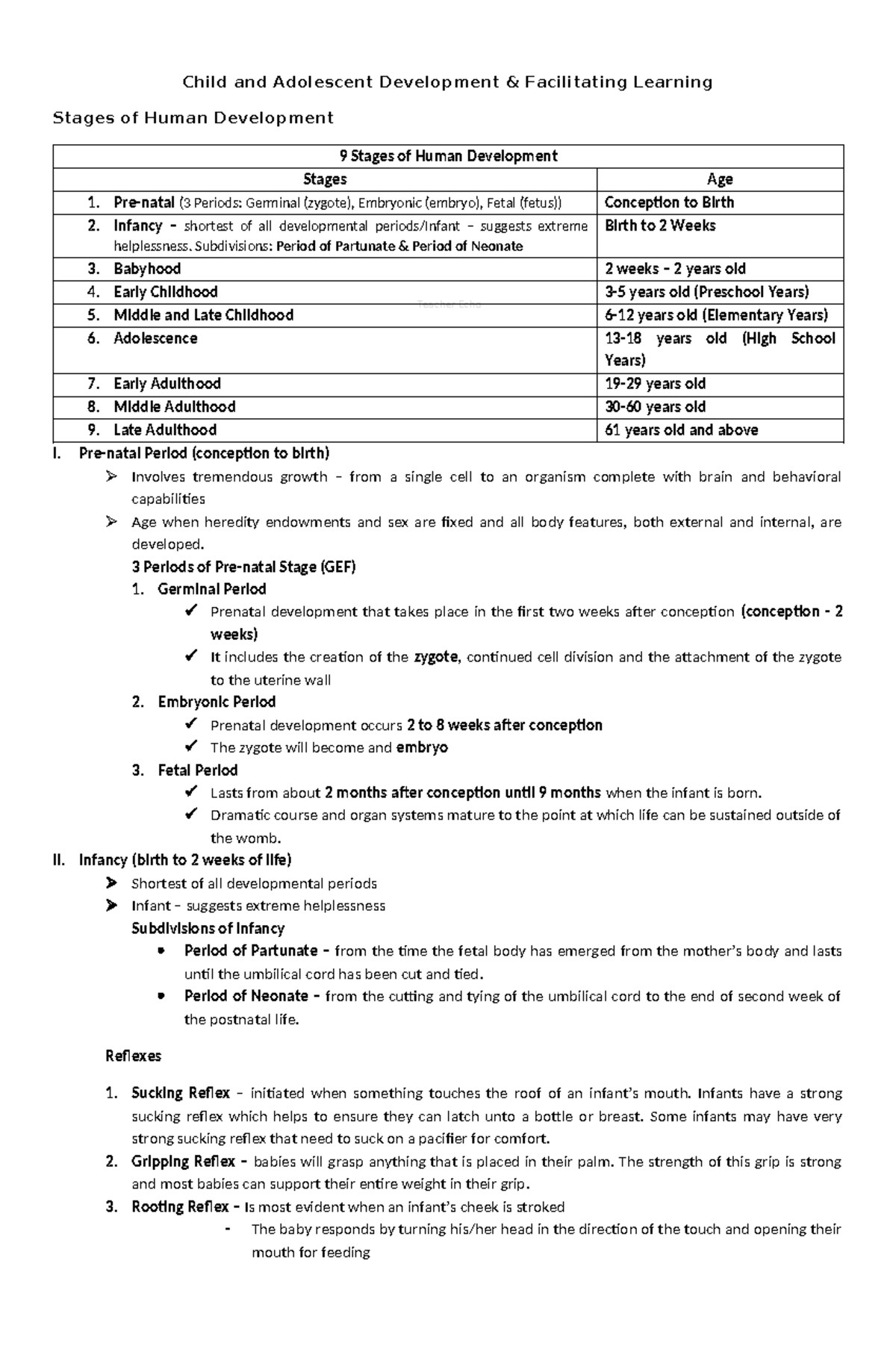 Child and Ado 1 - LET Reviewer - Teacher Echo Child and Adolescent ...