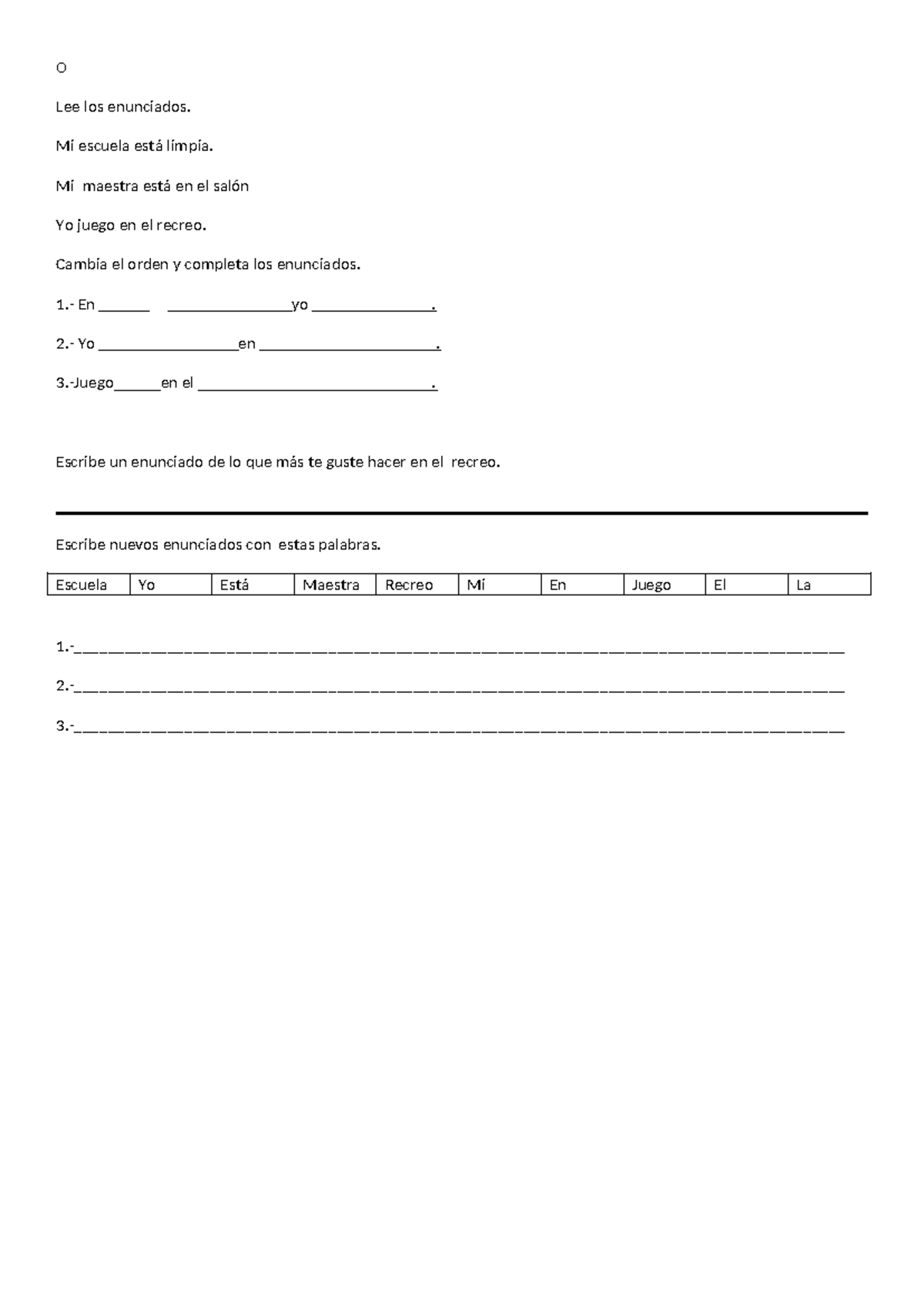 Actividades de Lectoescritura ME: Ejercicios y Evaluaciones - Studocu