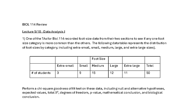 BIOL 114 Exam 2 Review: Data Analysis & Population Genetics - Studocu