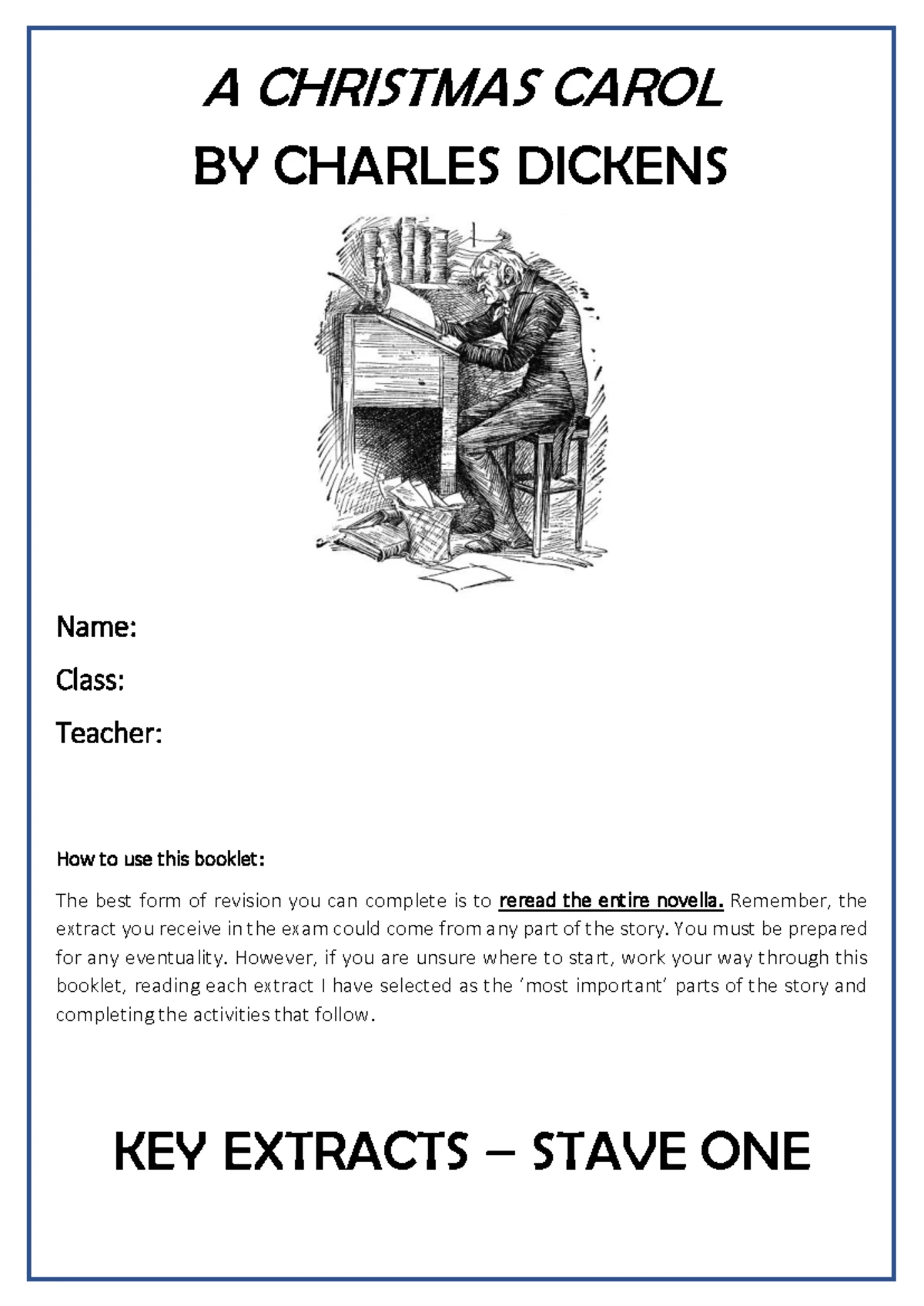 Key Extracts for Stave Four: A Christmas Carol Revision Guide - Studocu