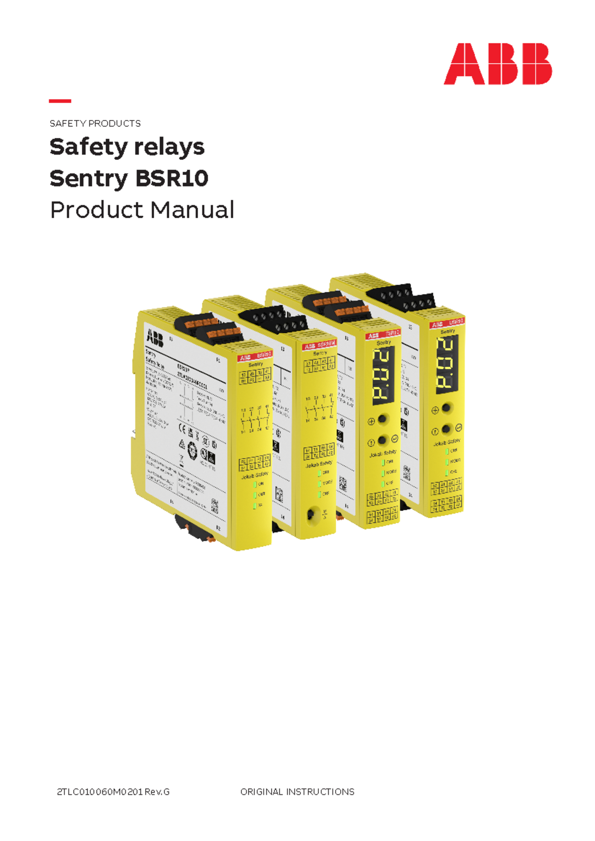 Sentry BSR10 Product Manual (EN) rev G 2TLC010060 M0201 - SAFETY ...