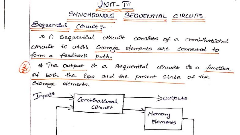 SYNCHRONOUS SEQUENTIAL CIRCUITS - UNIT III Study Notes - Studocu