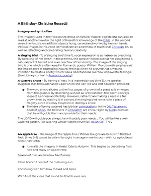 Remember - Christina Rossetti - AQA English Literature A-level Poetry ...