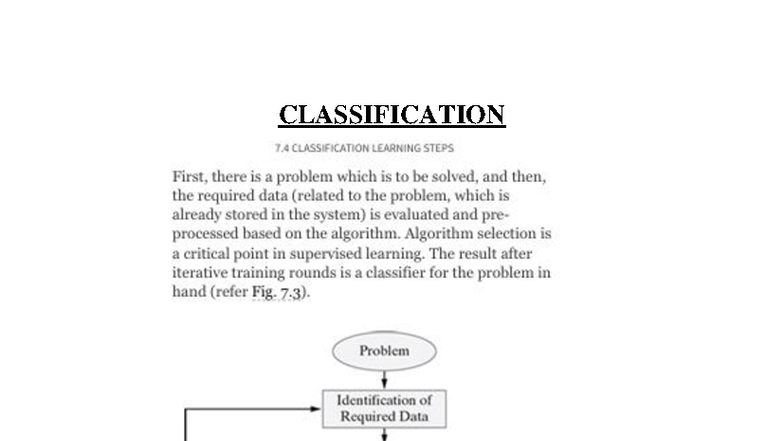 Supervised Learning: Classification Techniques and Algorithms - Studocu