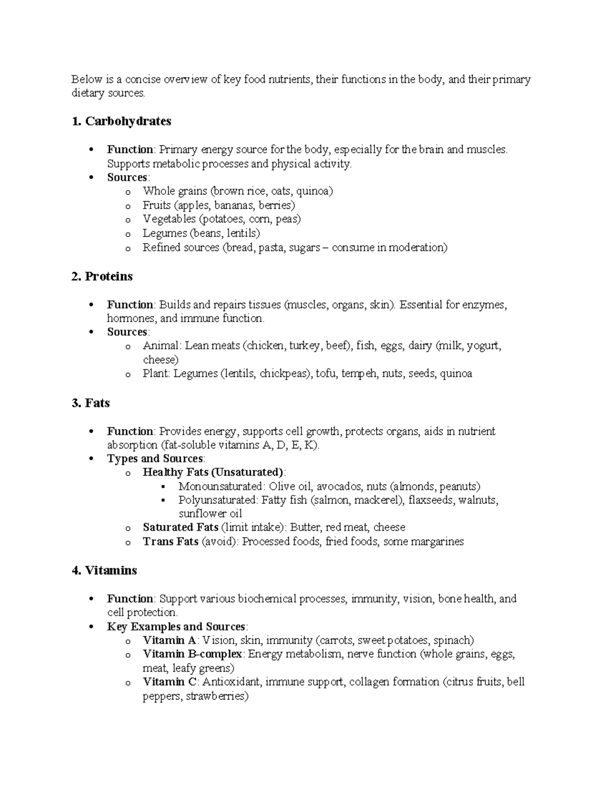 Homescience Project Notes: Key Nutrients & Meal Planning for Learners ...