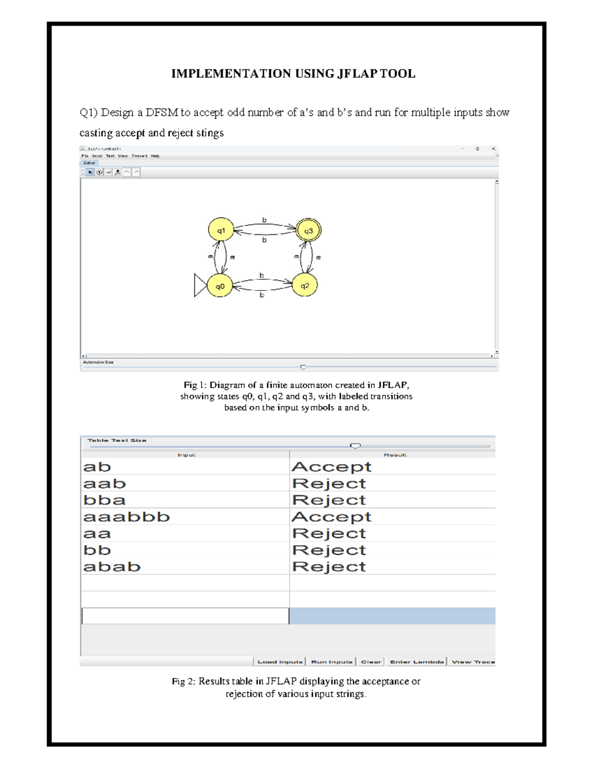 Su - trtjyukli - Computer Science SL - IMPLEMENTATION USING JFLAP TOOL ...