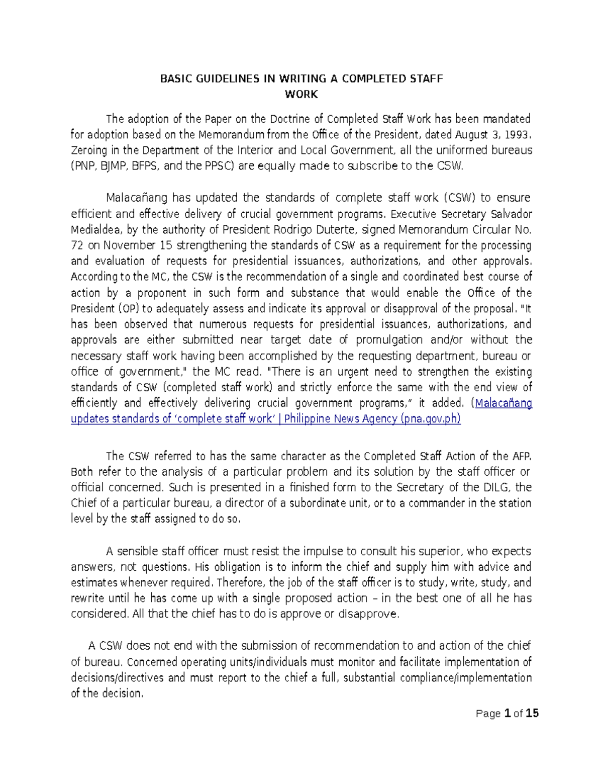 Completed Staff WORK - Lecture Notes - BASIC GUIDELINES IN WRITING A ...