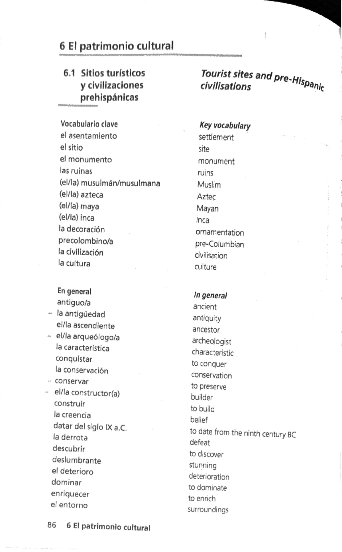 Cultural Heritage: Key Vocabulary and Concepts (Course Code: 6) - Studocu