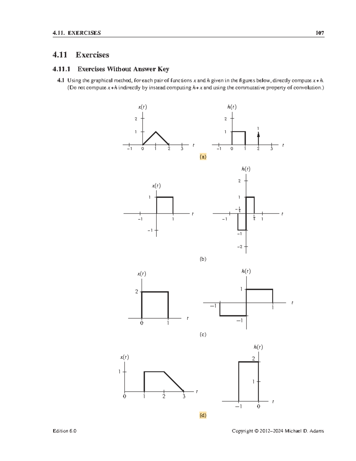 Tutorial 5 Problems: Exercises on Linear Systems and Convolution - Studocu