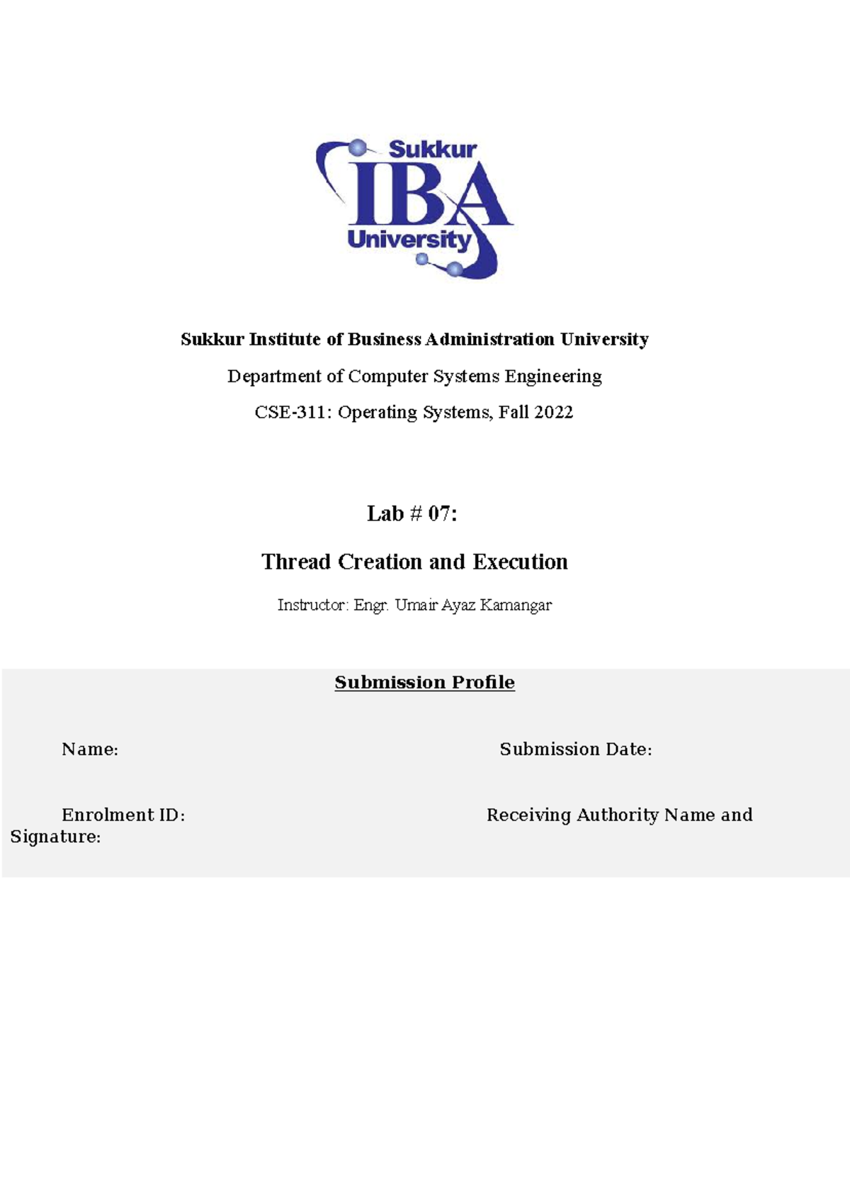 CSE-311: OS Lab#7 - Exploring Thread Creation & Execution Techniques ...