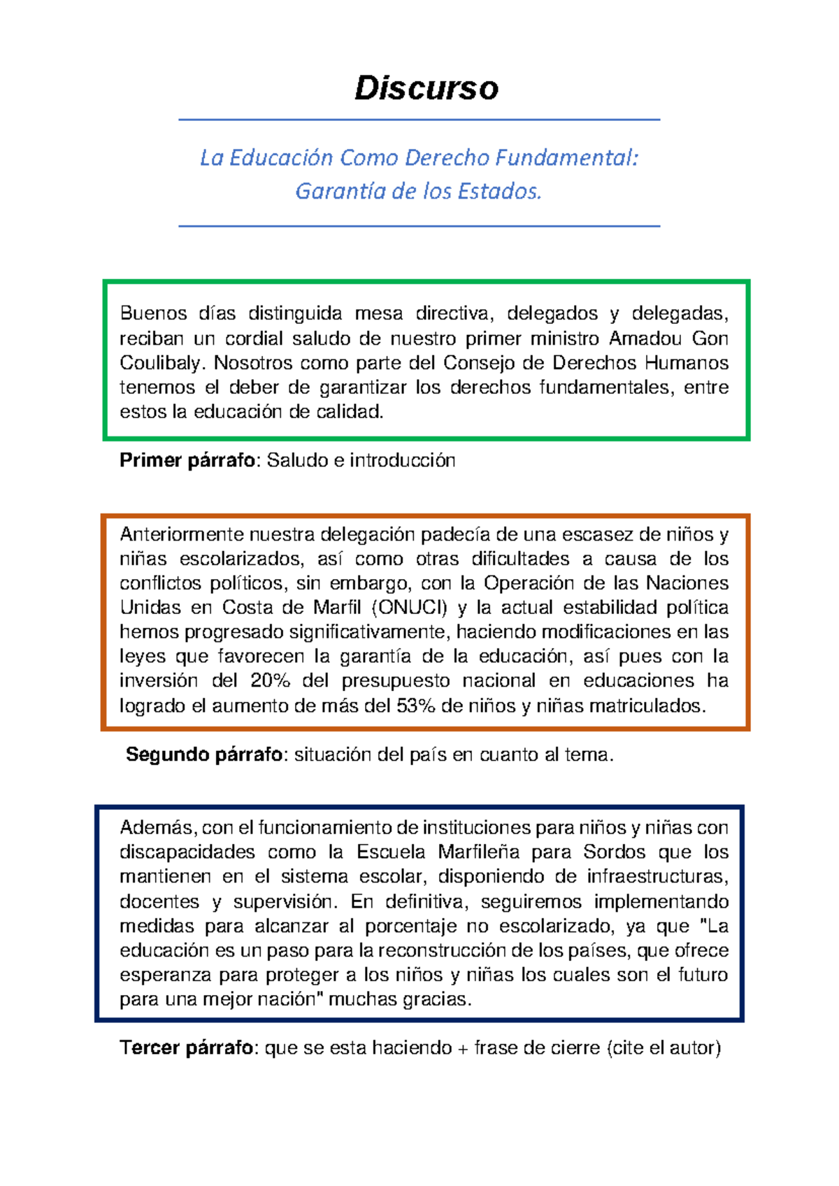 Discurso sobre la Educación como Derecho Fundamental y Ciberseguridad ...