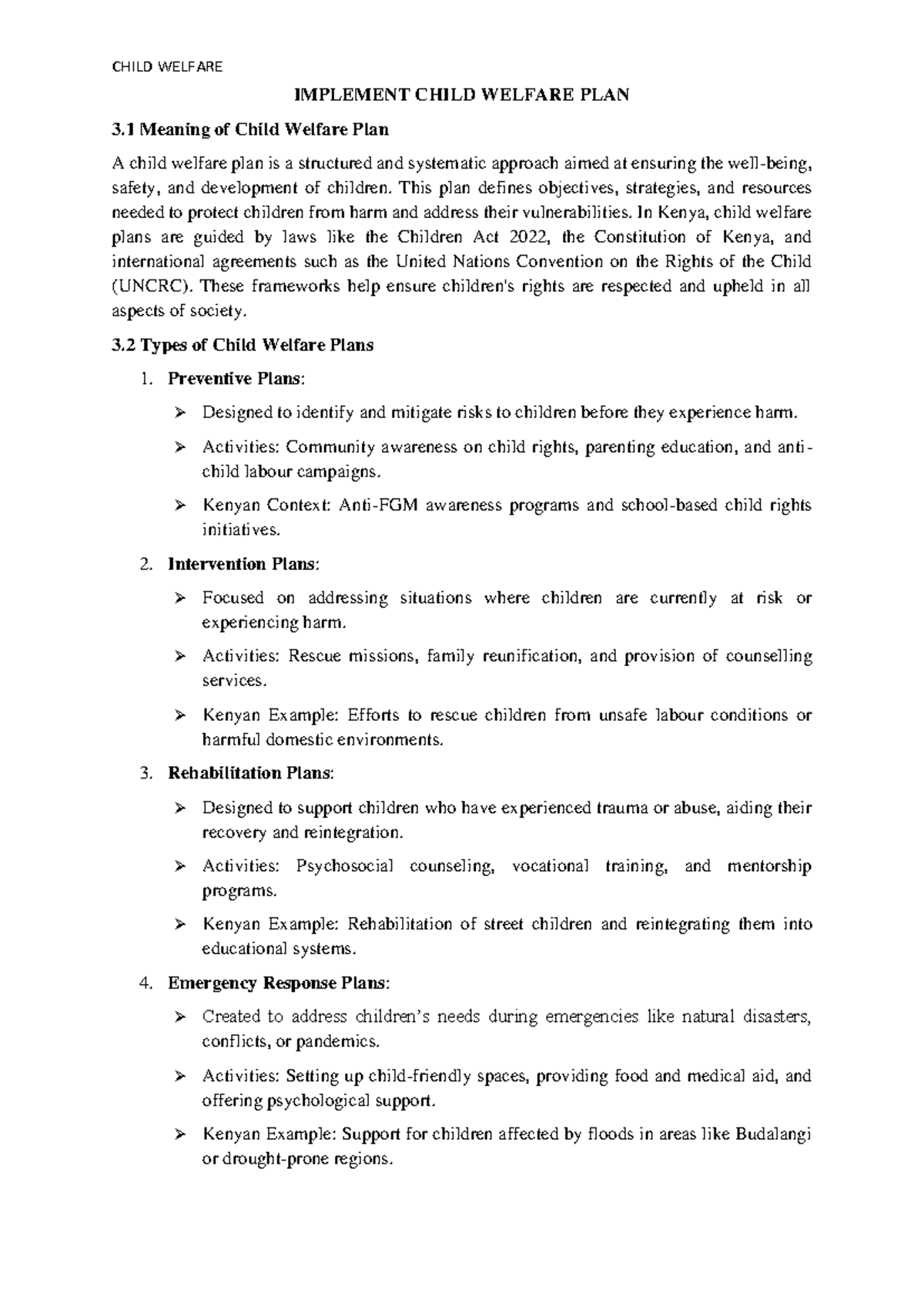 Child Welfare Programs Notes: Implementation and Strategies for Success ...