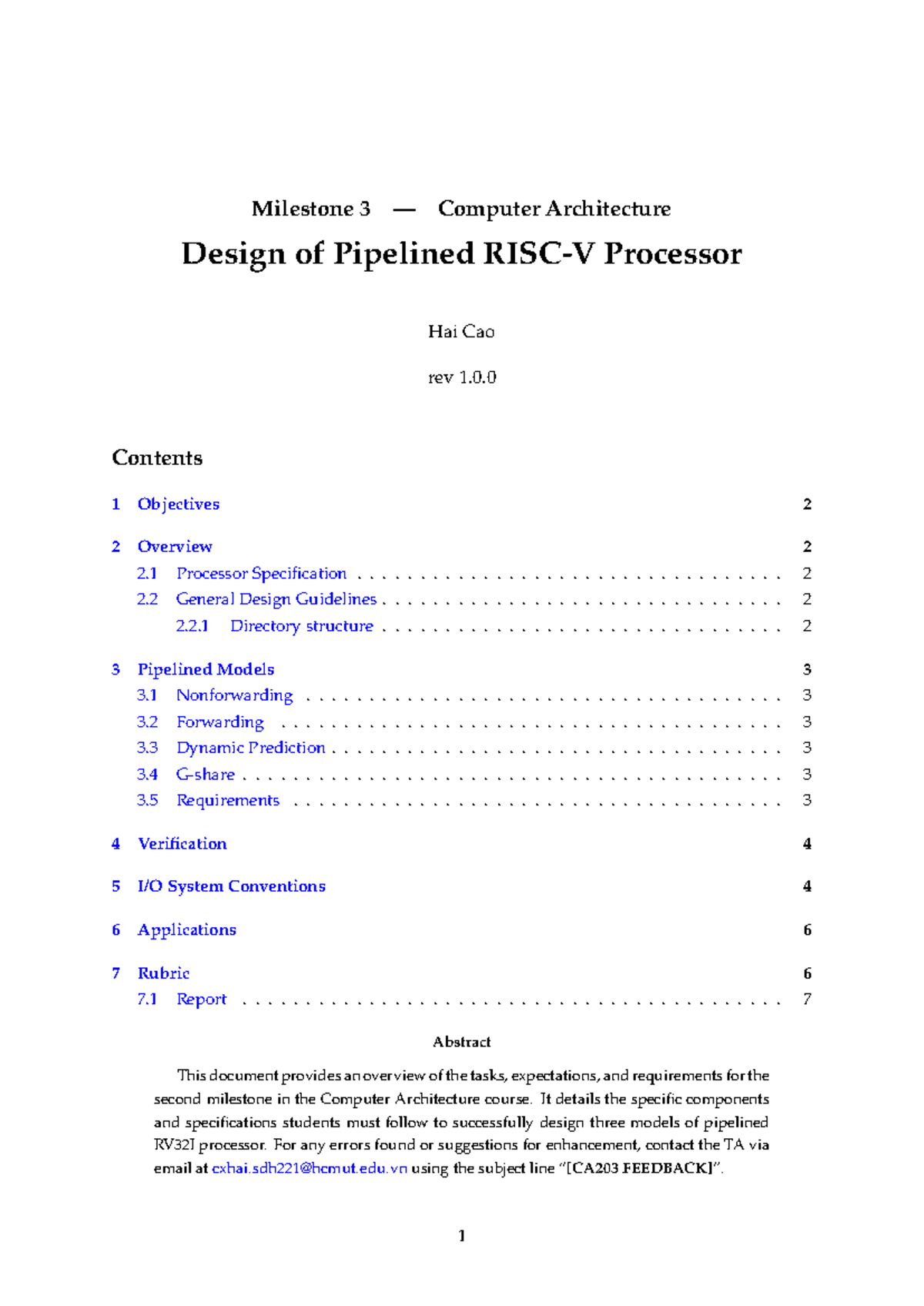 Milestone 3: Pipelined Processor Design in Computer Architecture - Studocu