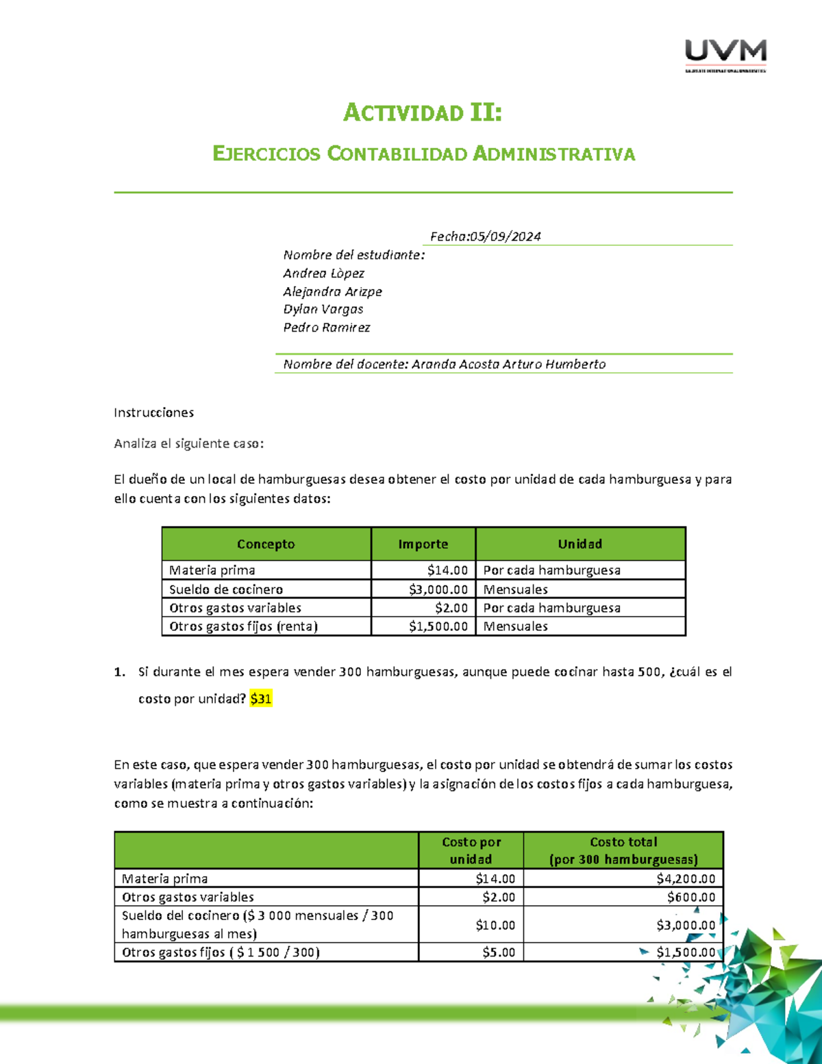 U1 Ejercicios A2 - actividades blackboard 1 y 2 - ACTIVIDAD II: EJERCICIOS CONTABILIDAD - Studocu