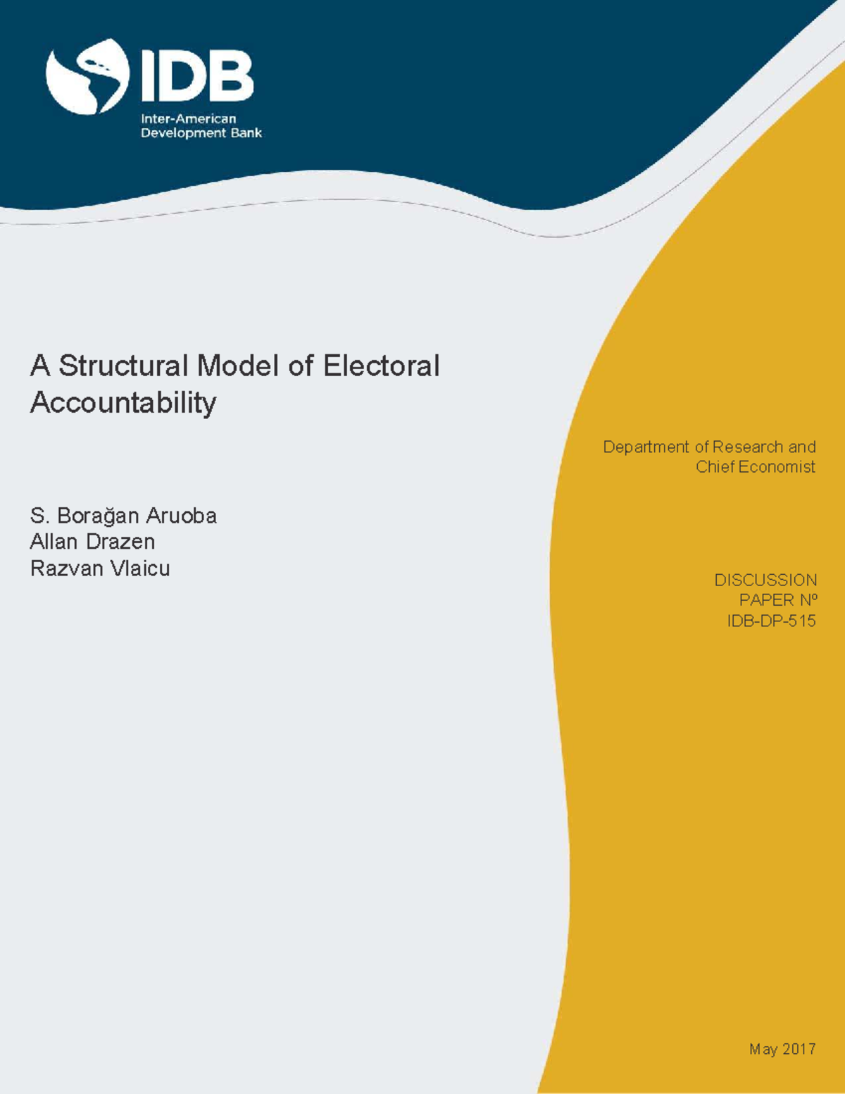 A Structural Model of Electoral Accountability: Discussion Paper Nº ...