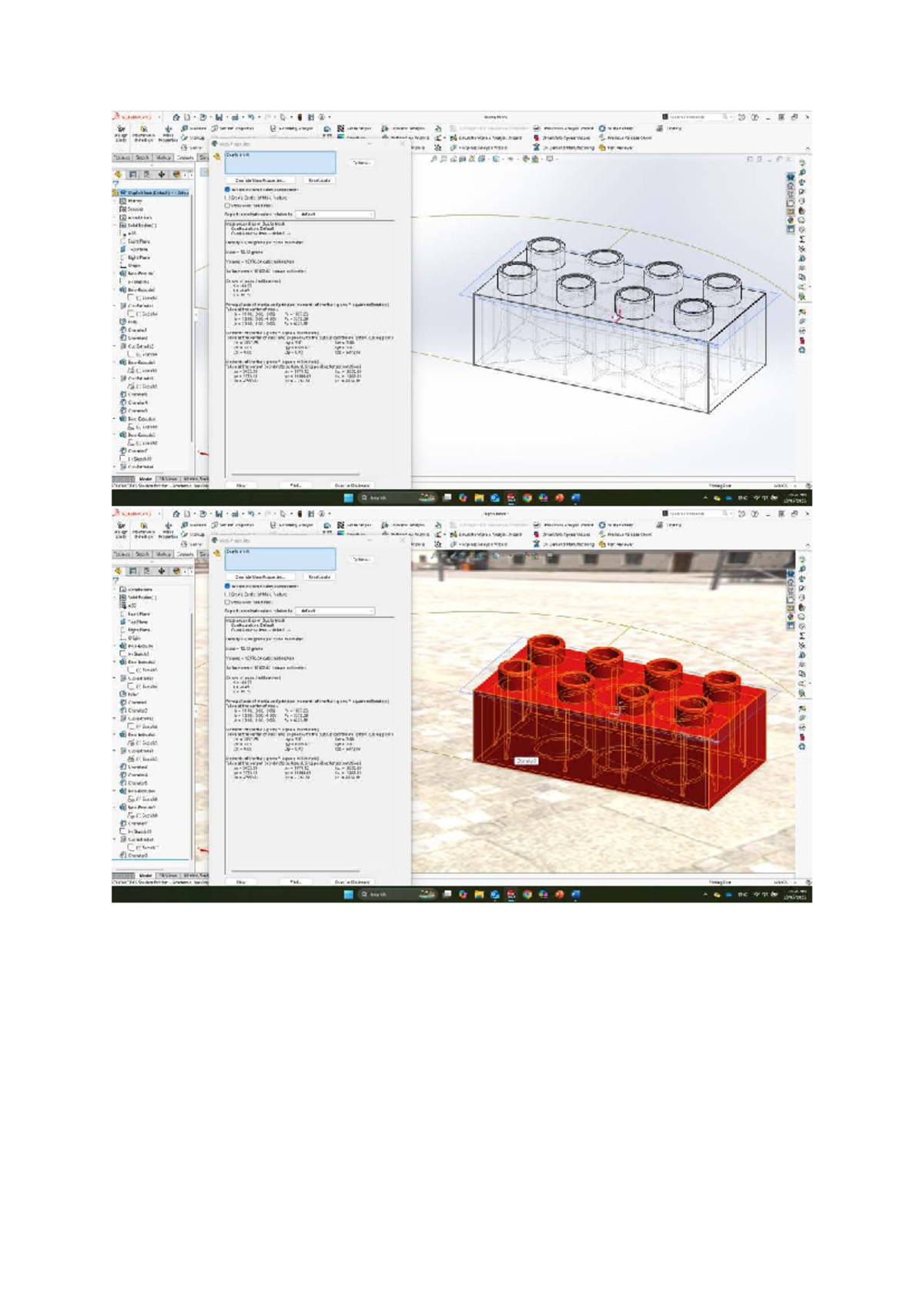 SOLIDWORKS ENG 00 Duplo Block Analysis and Properties Overview - Studocu