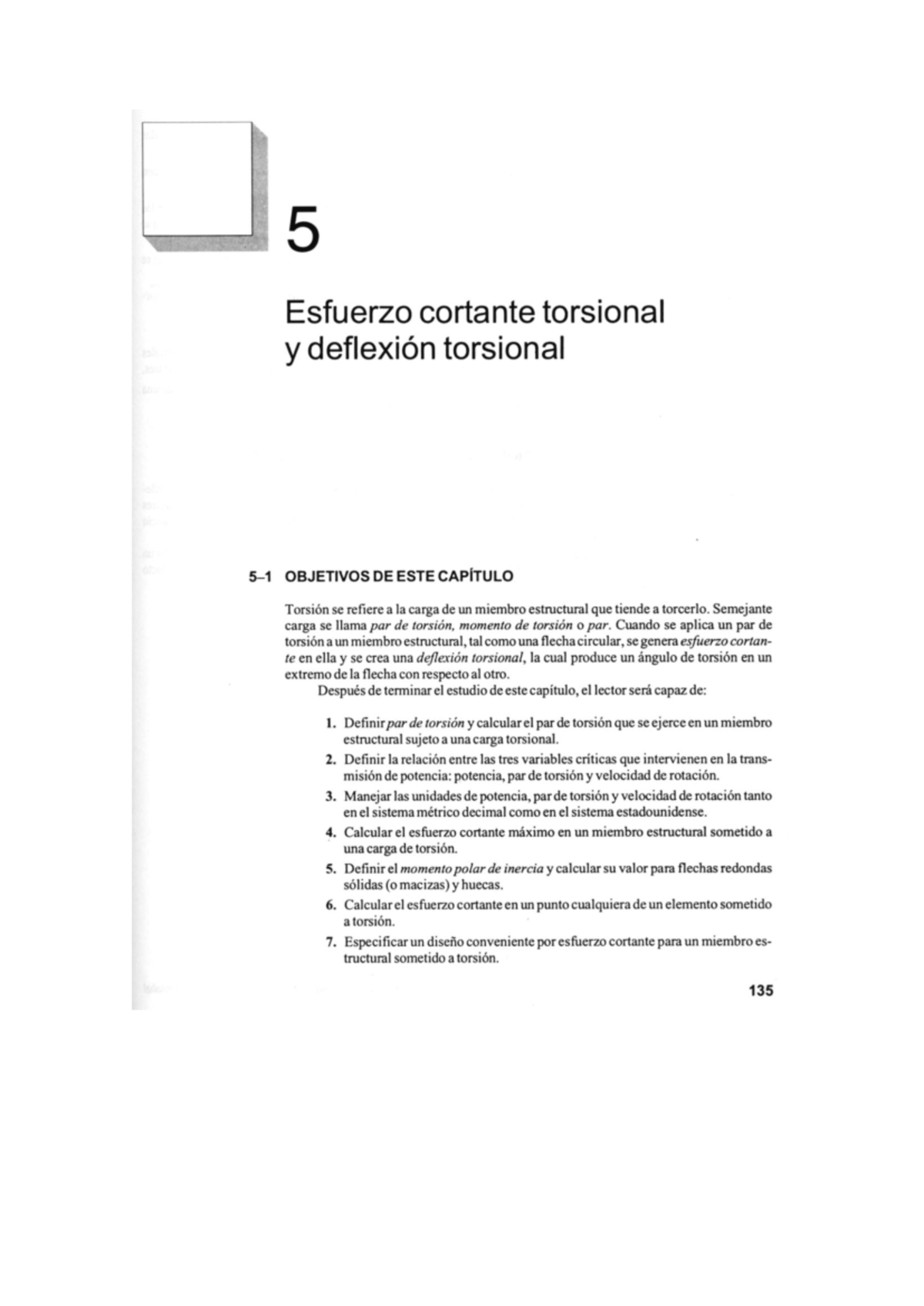 Capítulo 5: Esfuerzo Cortante Torsional y Deflexión Torsional en ...