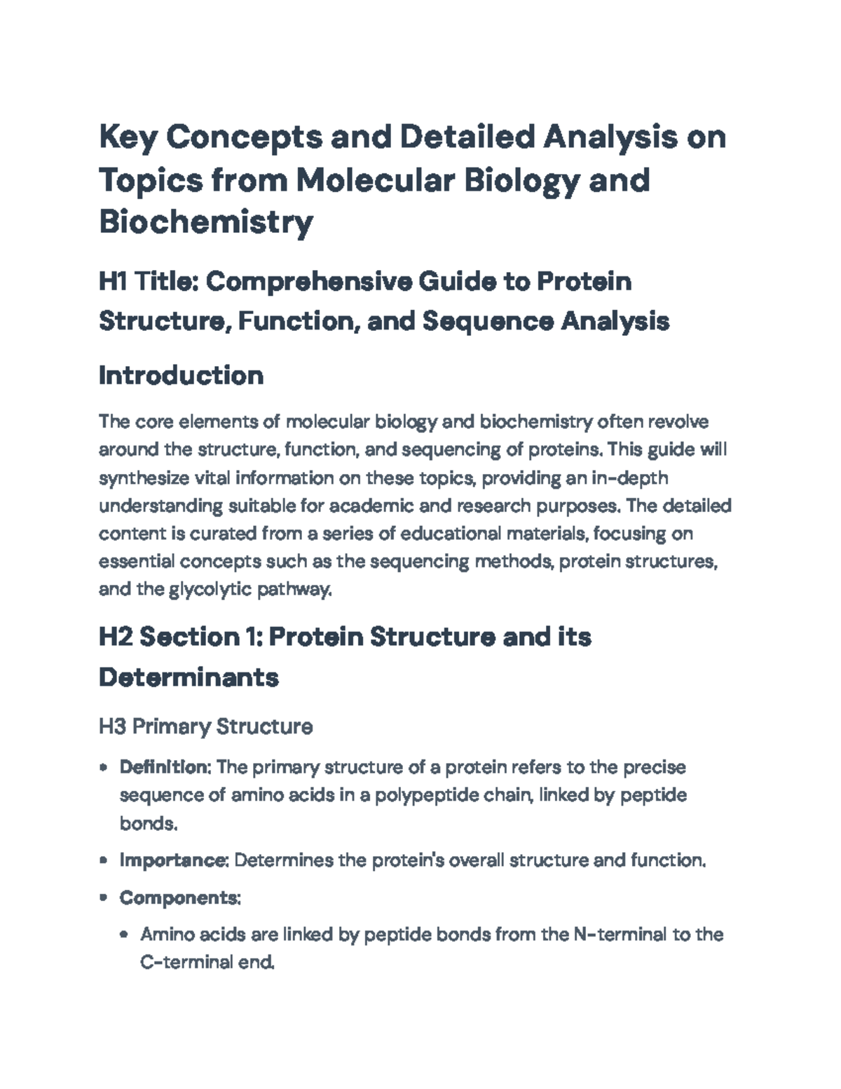Comprehensive Analysis of Protein Structure and Sequencing Methods ...
