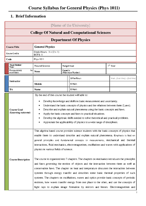 General Physics for fresh man - Ministry of Science and Higher ...